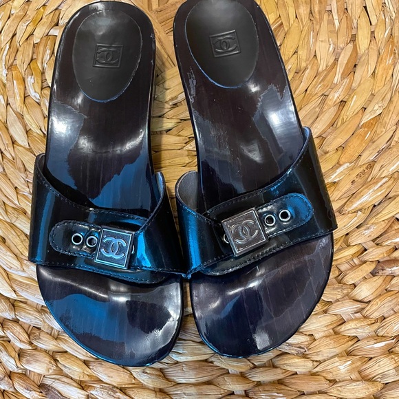 CHANEL | Shoes | Chanel Wood Sandal Size 38 | Poshmark